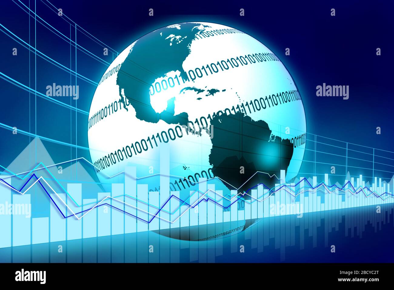 Global business chart Stock Photo - Alamy
