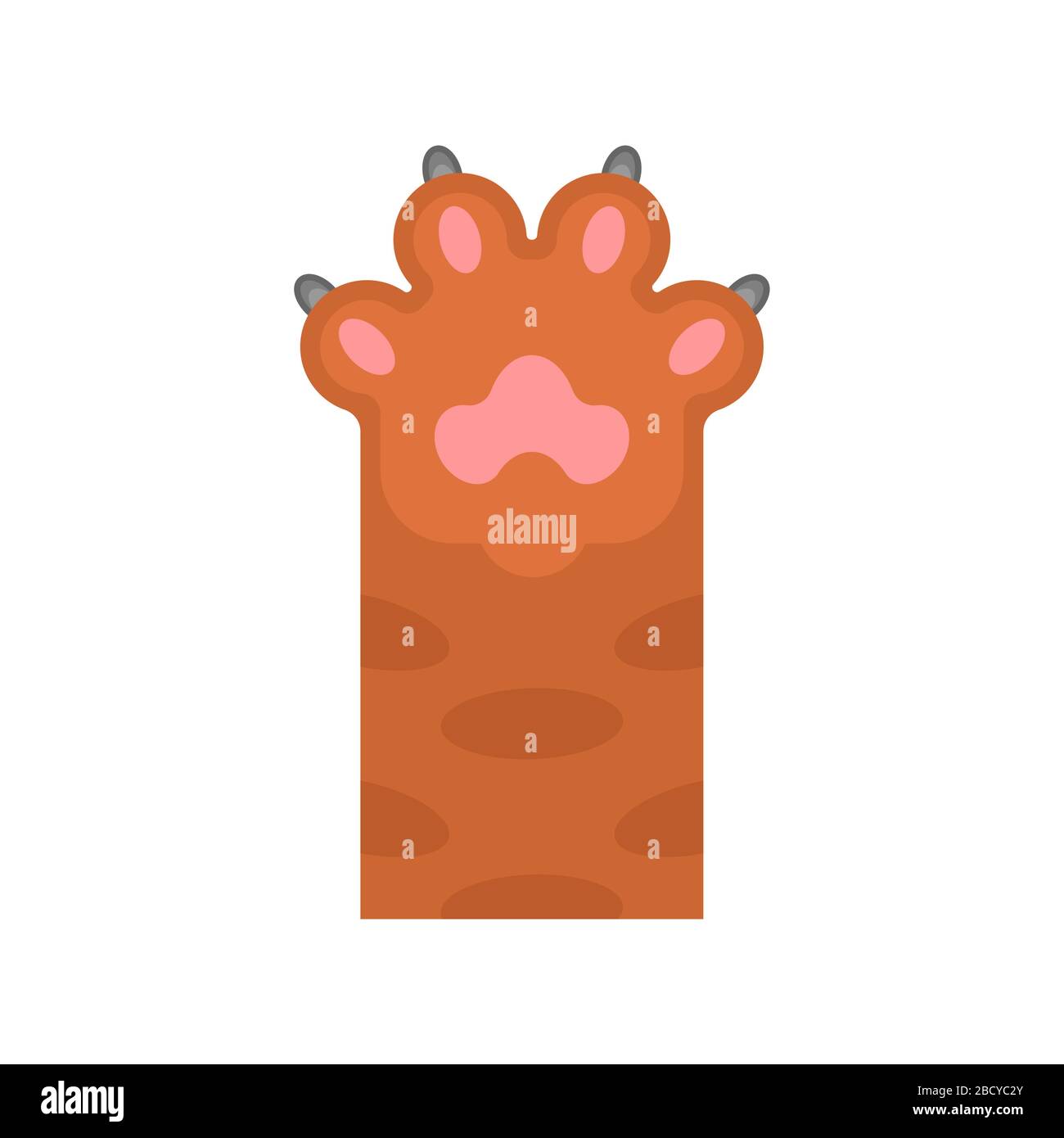 Cat foot isolated. Pet paw. vector illustration Stock Vector Image ...