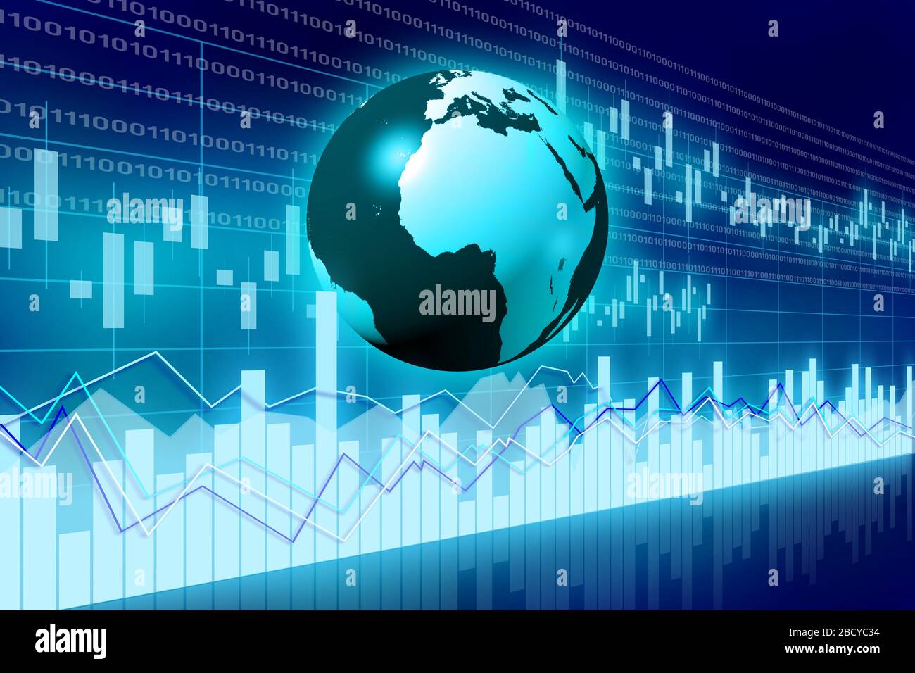 Global business chart Stock Photo - Alamy