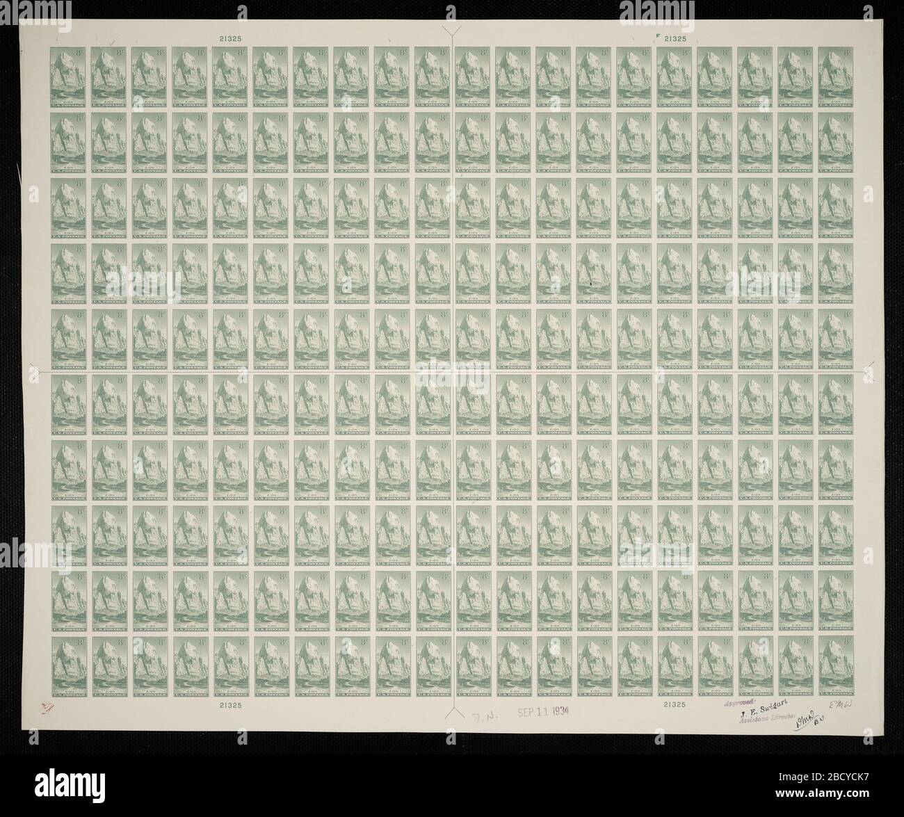 8c Zion plate proof. Certified plate proofs are the last printed proof ...