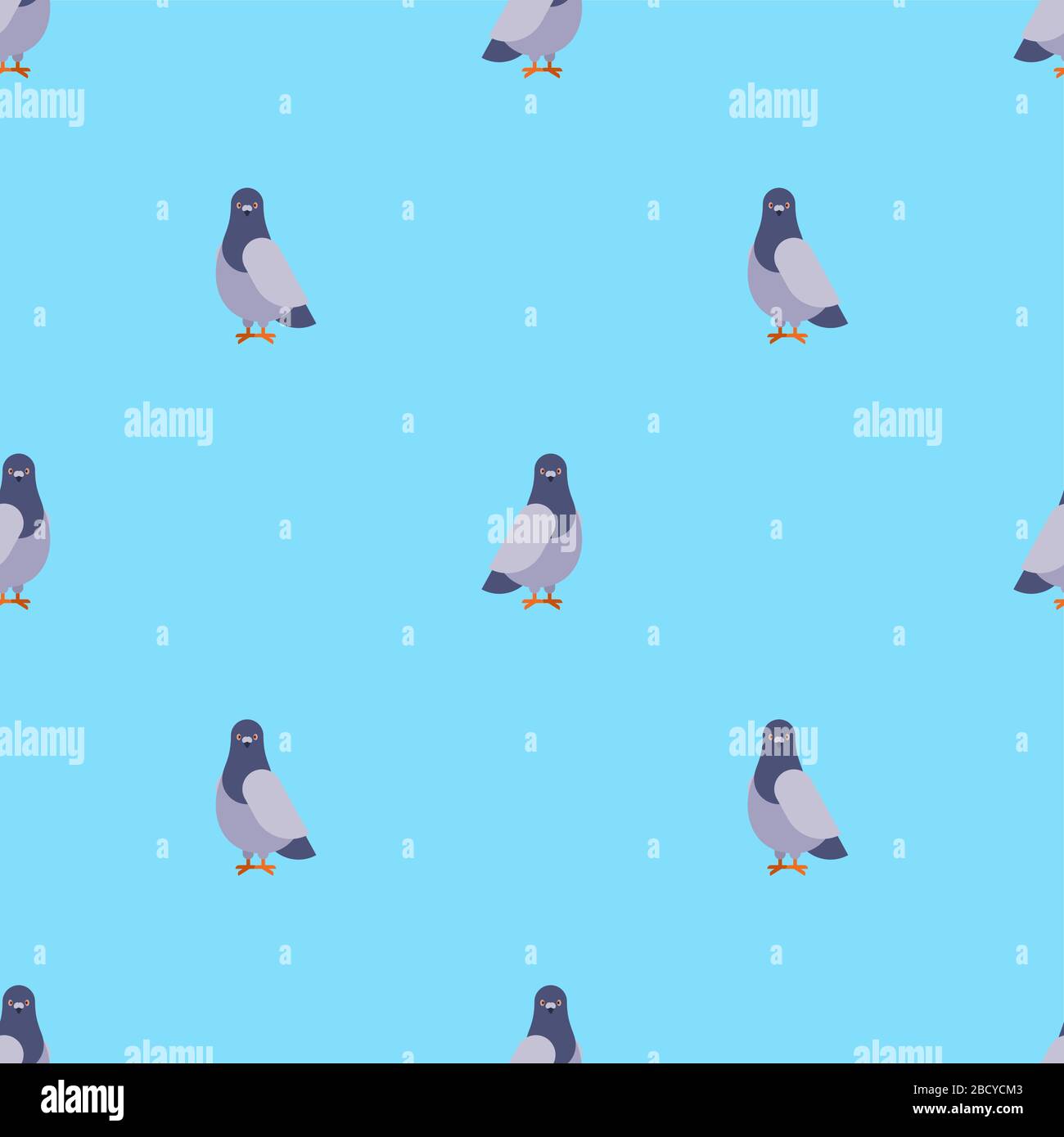 Dove grey pattern seamless. pigeon background. City bird vector texture ...