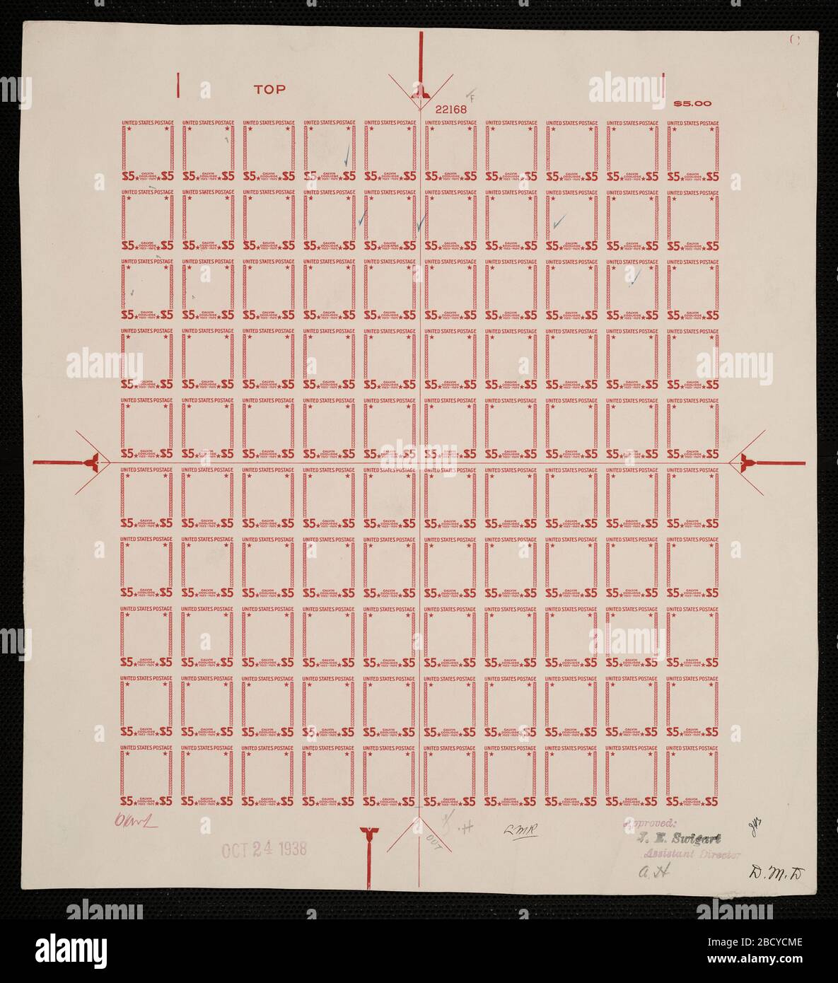 5 Calvin Coolidge frame plate proof. Certified plate proofs are the ...