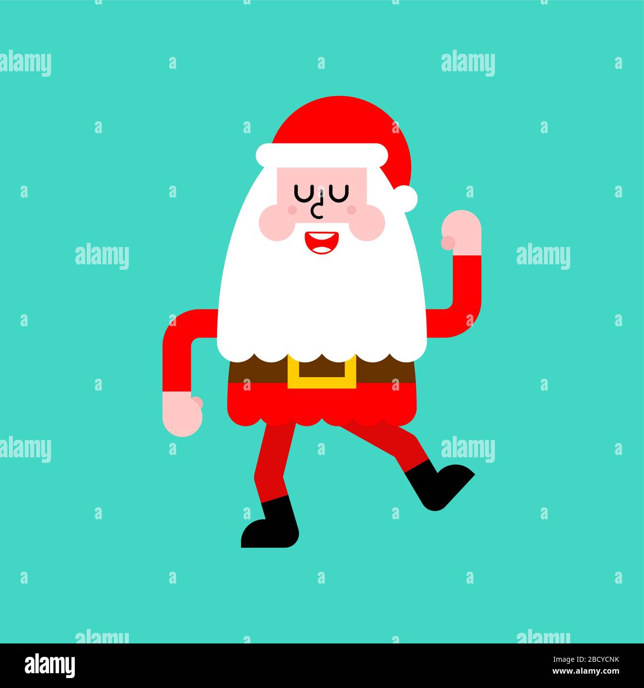 Dancing Santa isolated. Grandfather dancer. Christmas and New Year ...