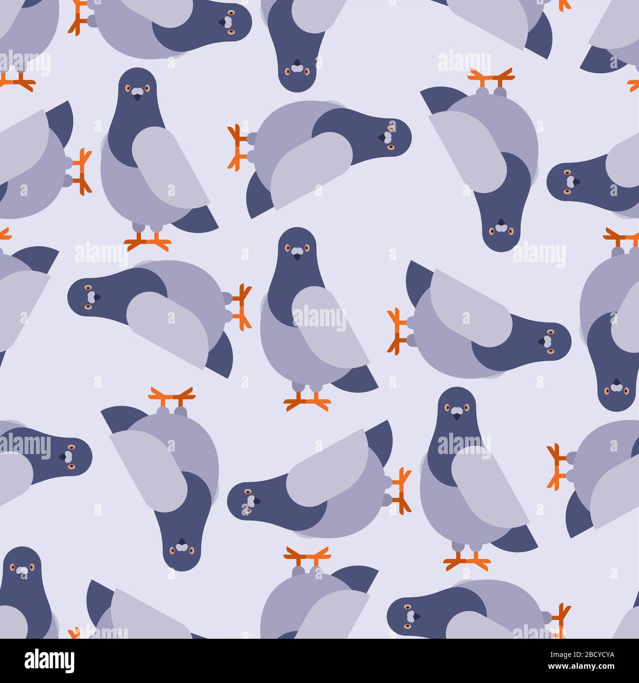 Dove grey pattern seamless. pigeon background. City bird vector texture ...