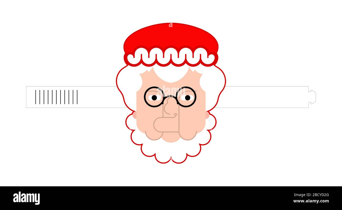 Mrs. Santa paper mask template. carnival mask holiday. New year ...