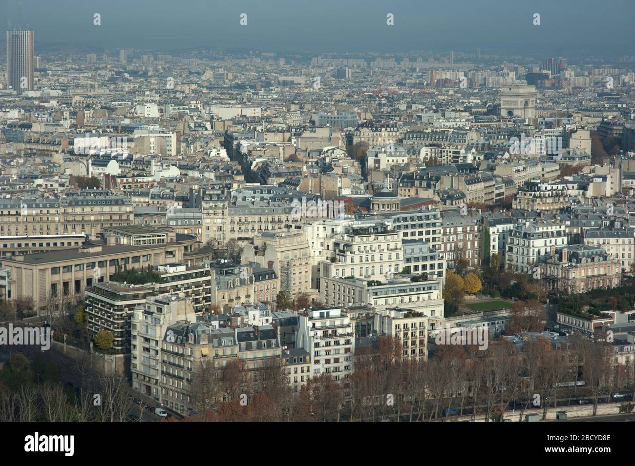 View from Eiffel Tower of city, Paris, France Stock Photo - Alamy