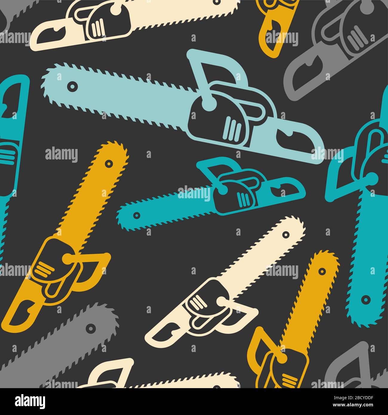Chainsaw pattern seamless. lumberjack Tool background. vector ornament ...