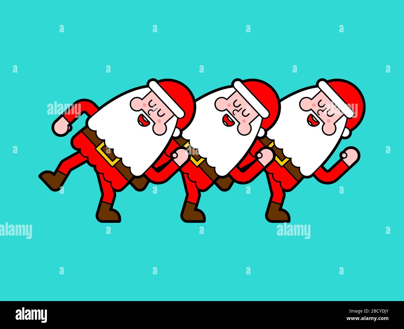 Dancing Santa isolated. Grandfather dancer. Christmas and New Year ...