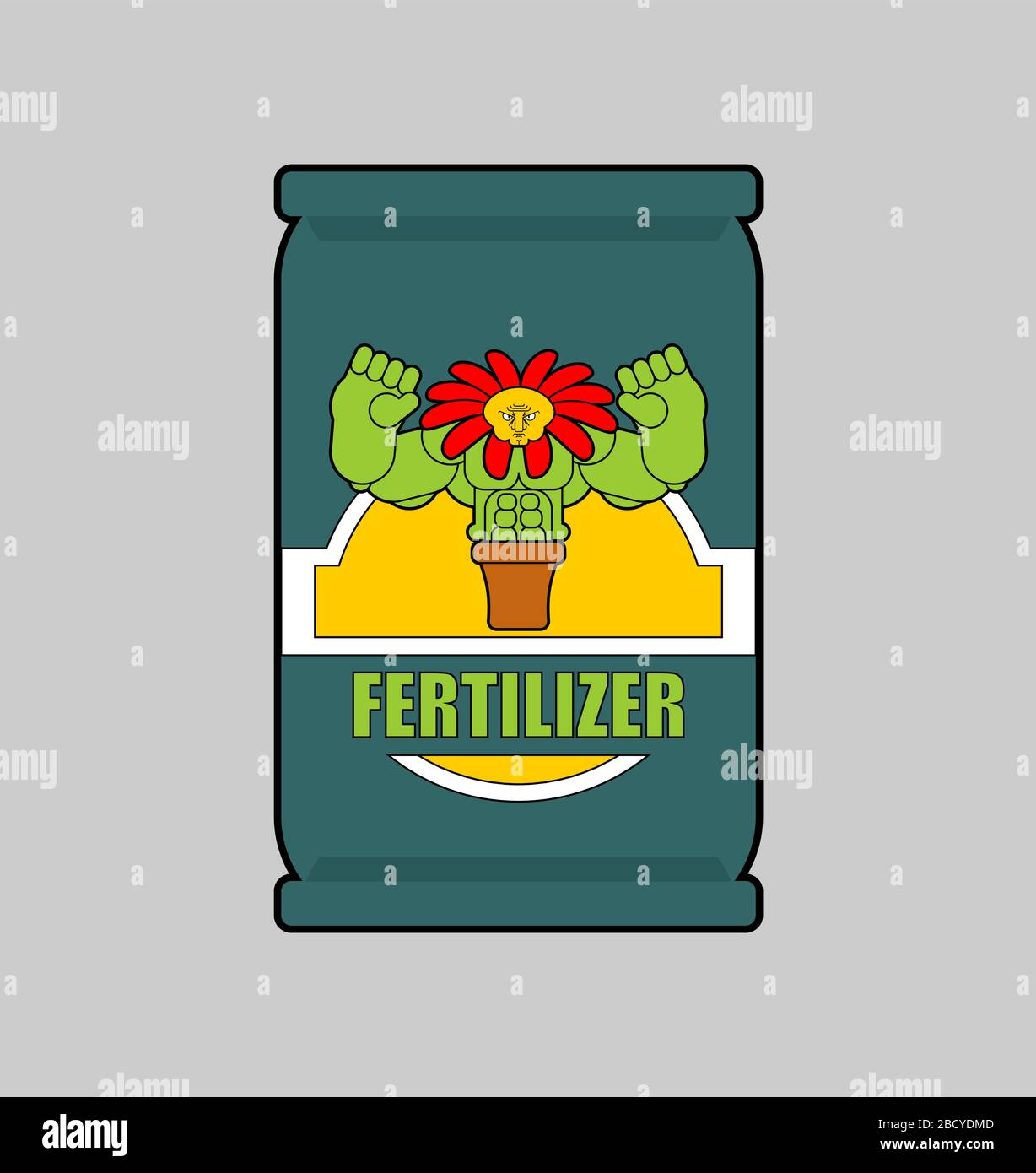 Fertilizer bag isolated. strong plants. vector illustration Stock ...