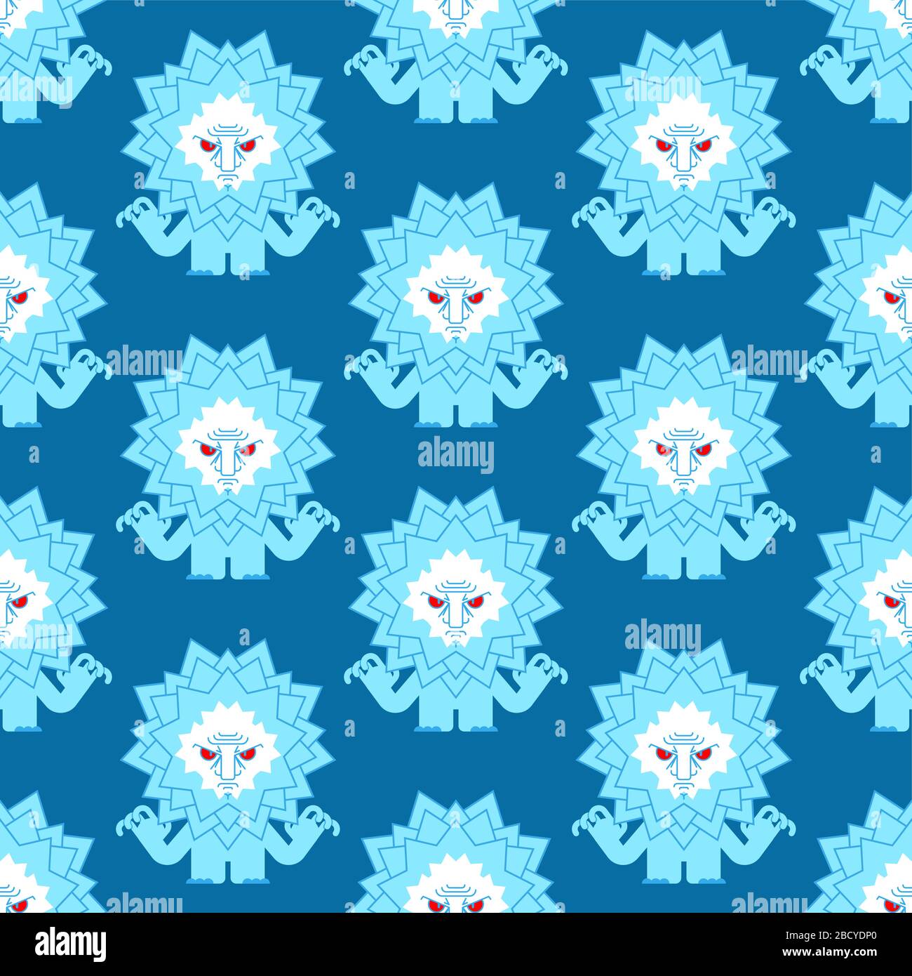 Angry Snowflake pattern seamless. evil flake of snow background ...