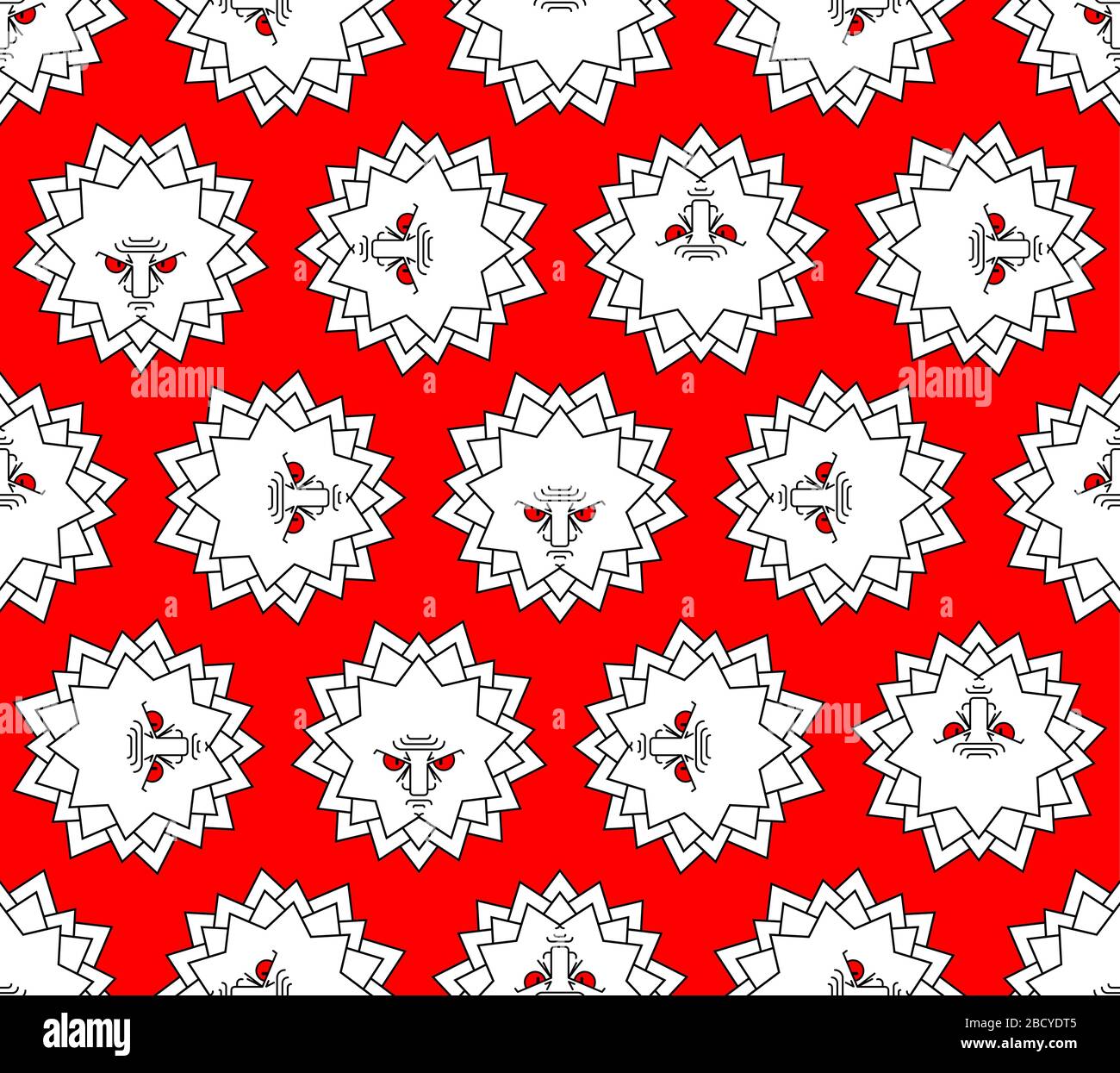 Angry Snowflake pattern seamless. evil flake of snow background ...