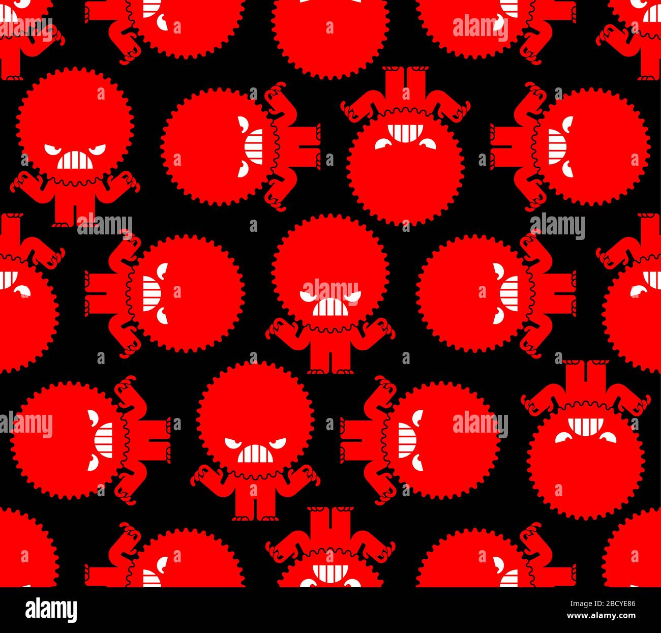 Stress Hatred face monster pattern seamless. stressful situations ...