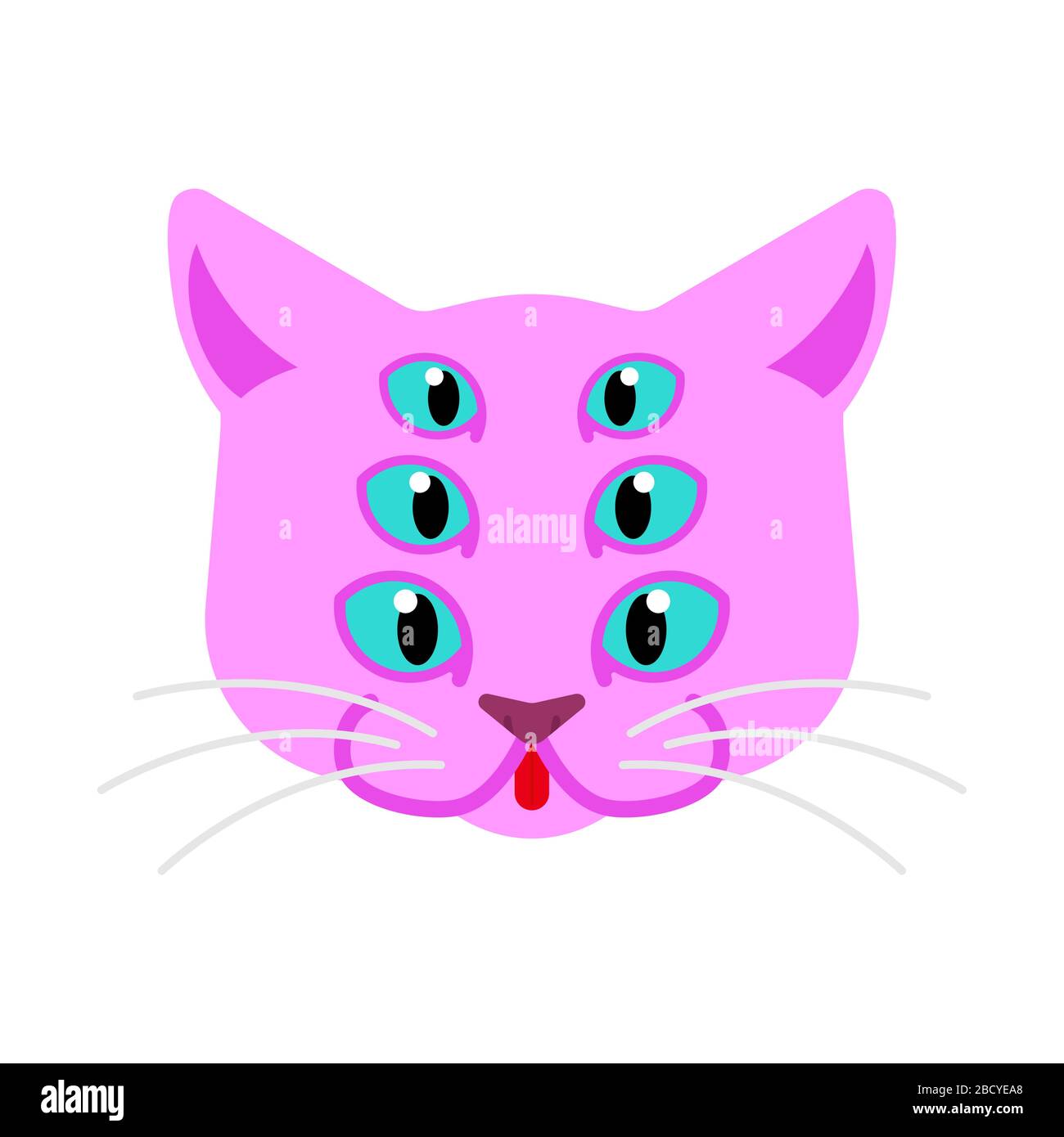 Cat alien monster. Ufo pet face. Animal cartoon Stock Vector Image ...