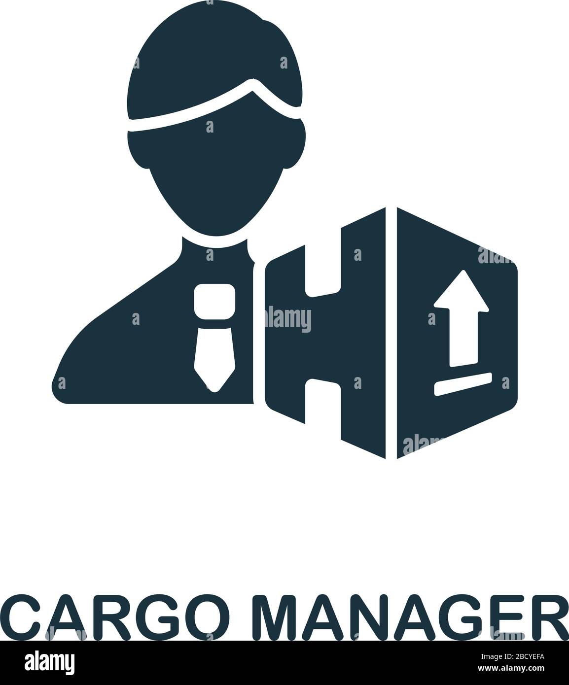 Cargo Manager icon. Simple illustration from cargo collection. Creative ...