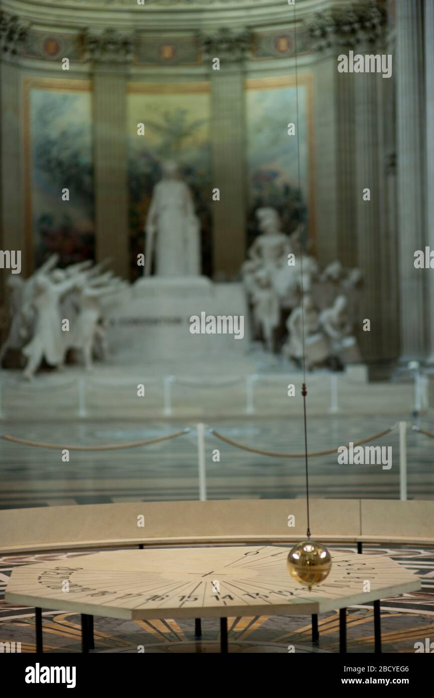Foucault's Pendulum, experiment to demonstrate the Earth's rotation ...