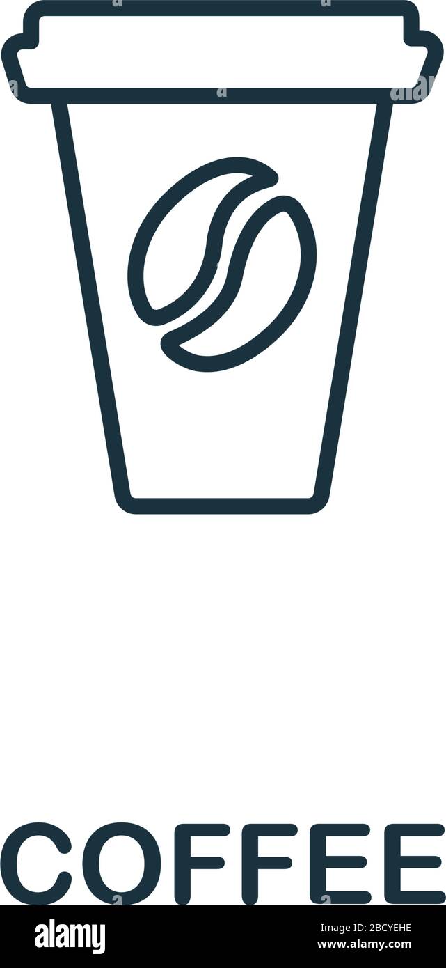 Coffee icon from fastfood collection. Simple line element Coffee symbol ...