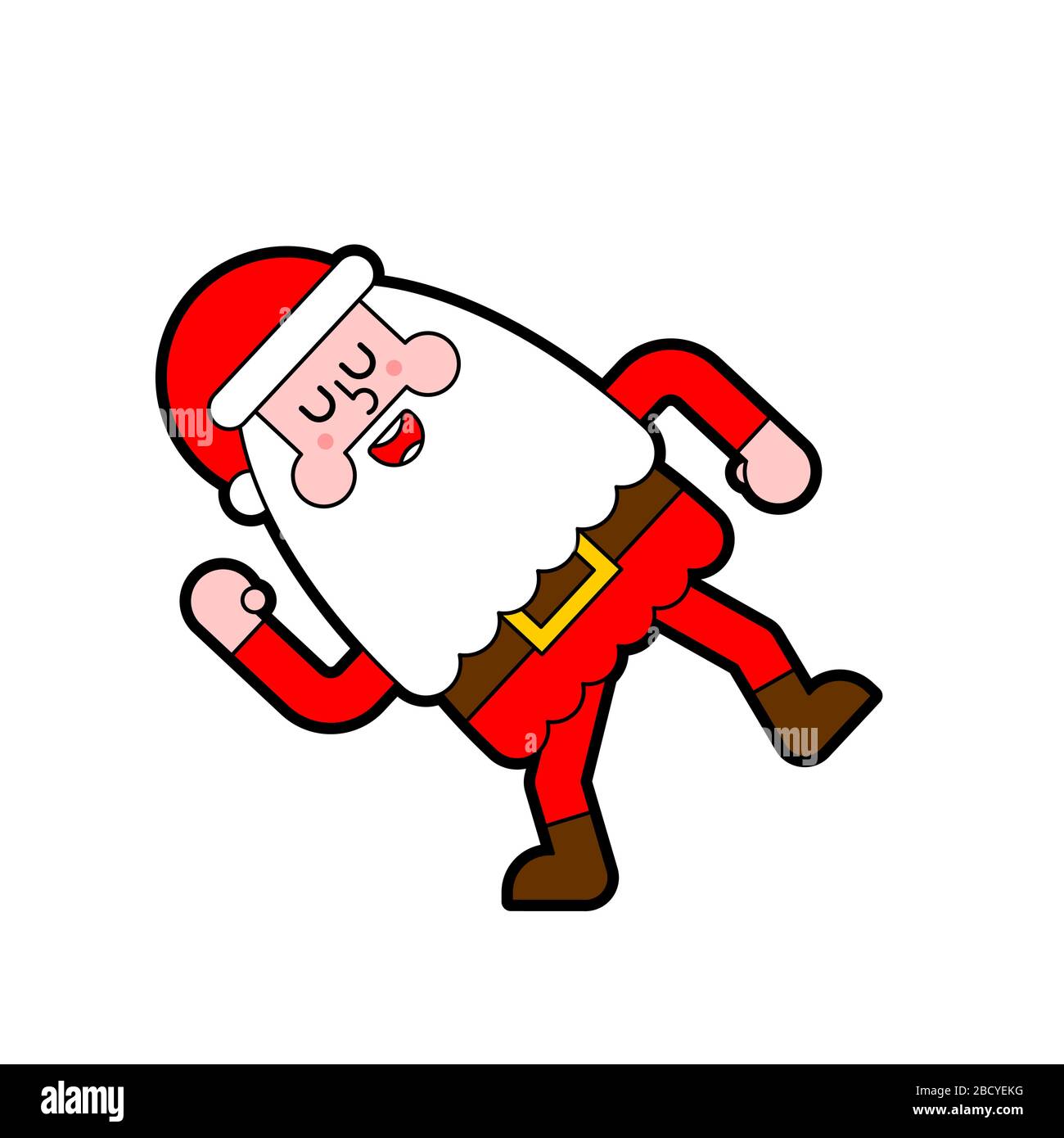 Dancing Santa isolated. Grandfather dancer. Christmas and New Year ...