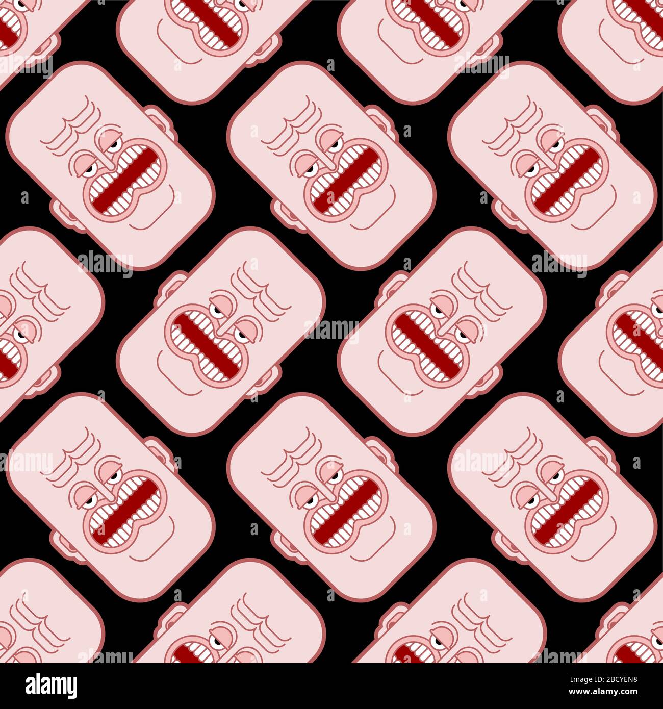 Hatred texture. Angry face pattern seamless. grumpy head man background ...