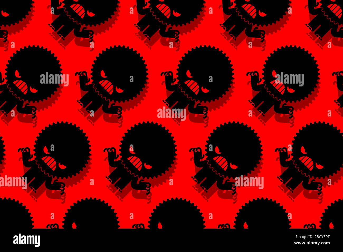 Stress Hatred face monster pattern seamless. stressful situations ...