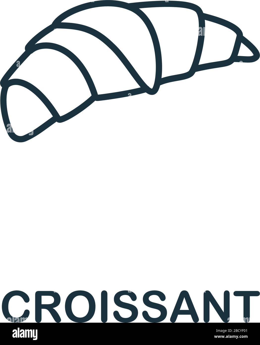 Croissant icon from fastfood collection. Simple line element Croissant ...