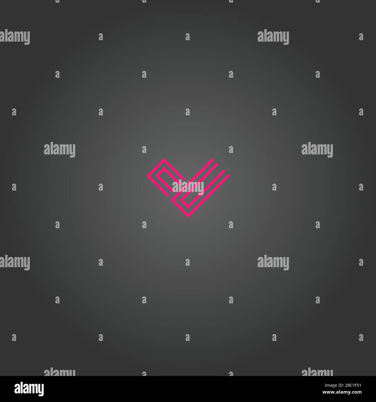 Geometric Love logo icon,strip love icon illustration Stock Vector ...