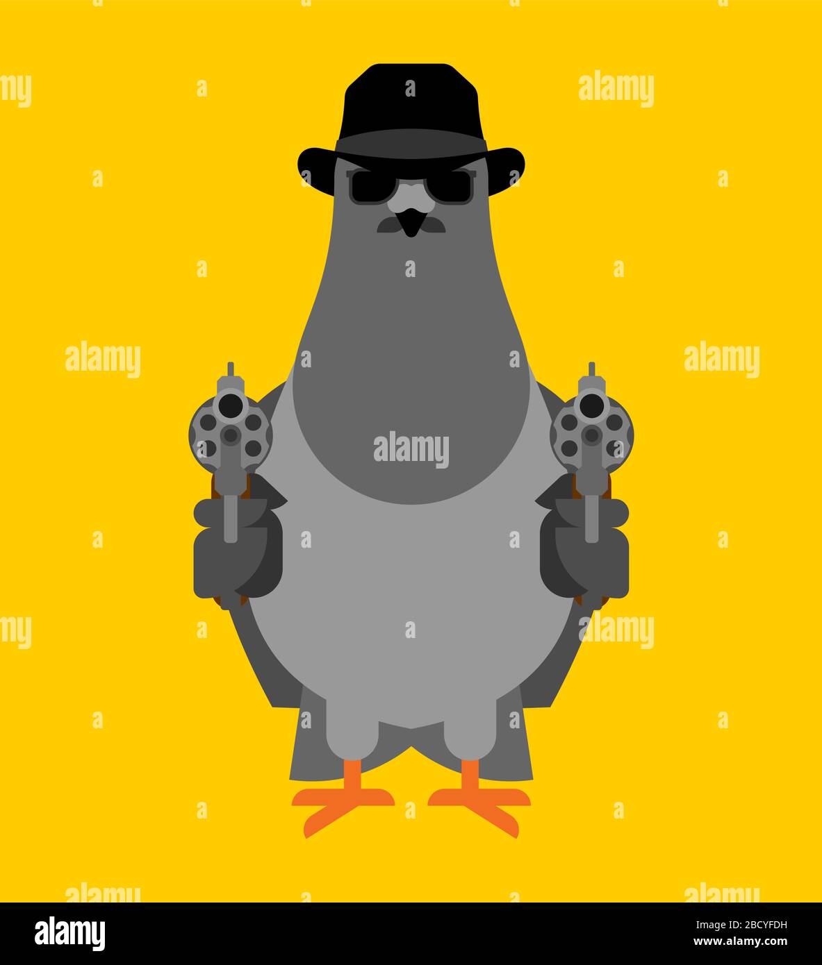 Man looking at pigeon Stock Vector Images - Alamy