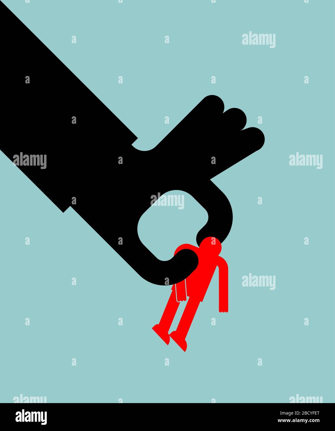 Suspended worker Stock Vector Images - Alamy