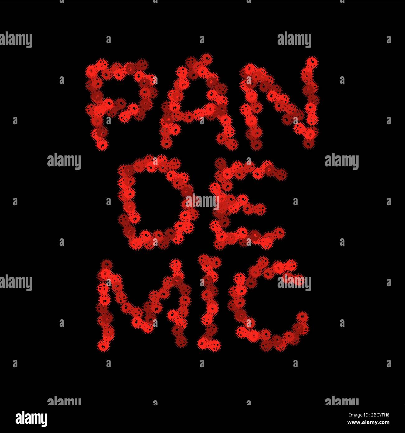 Pandemic lettering sign. bacteria letter. Epidemic alphabet ...