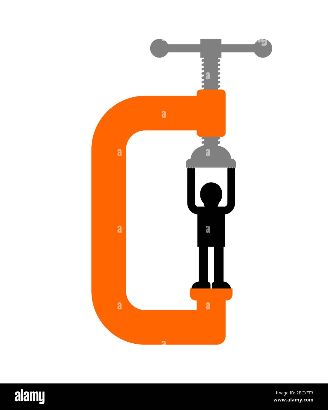 Concept of clamp Stock Vector Images - Alamy