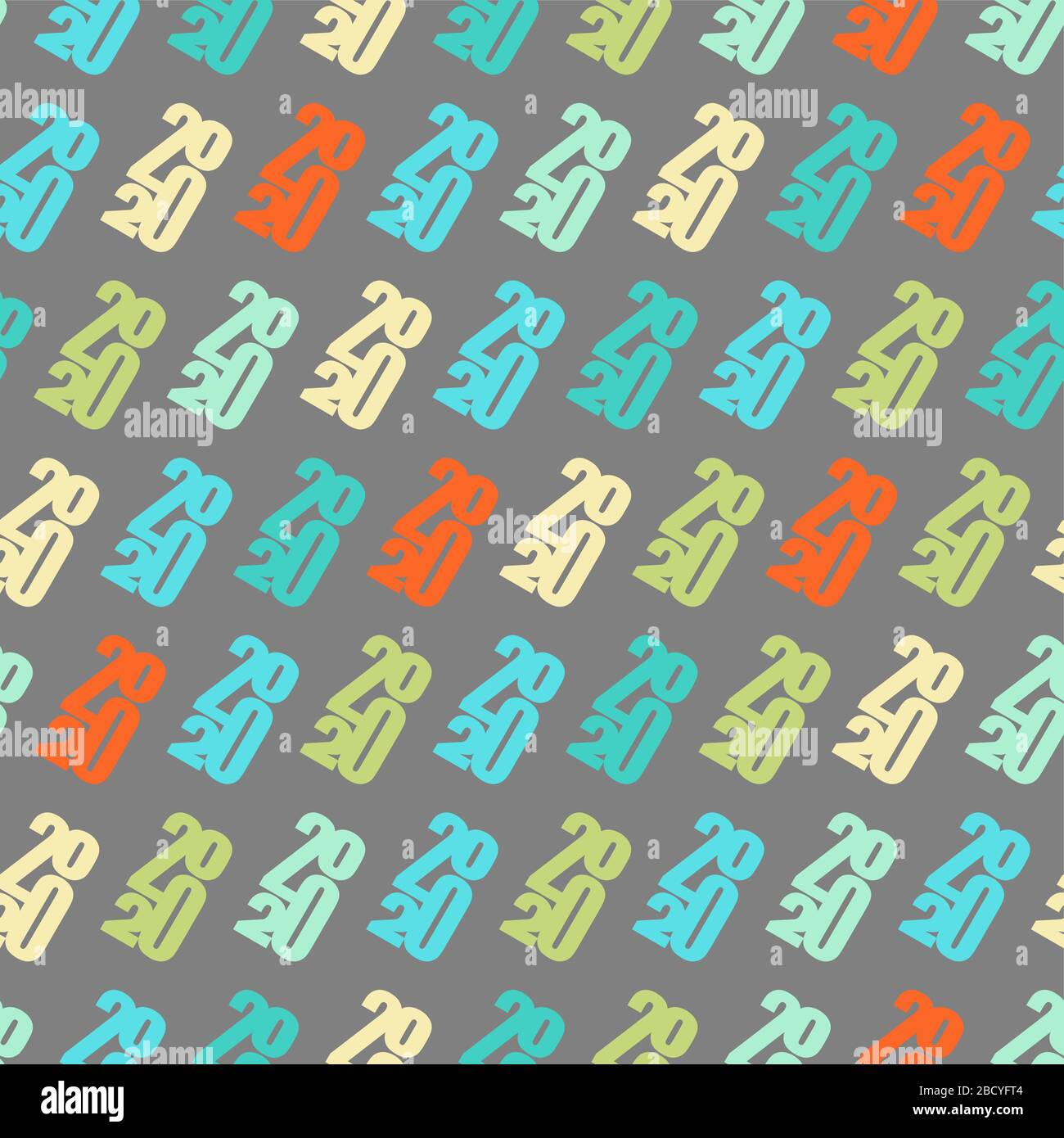 2020 pattern seamless. number background. New Year texture Stock Vector ...