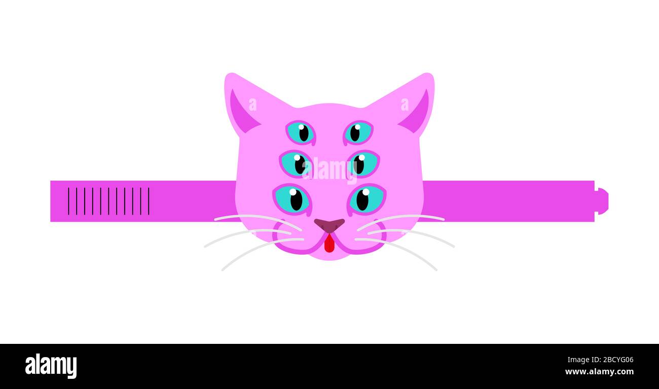 Cat alien monster paper mask template. carnival mask holiday. New year ...