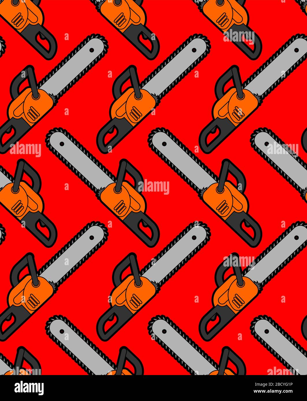 Chainsaw pattern seamless. lumberjack Tool background. vector ornament ...