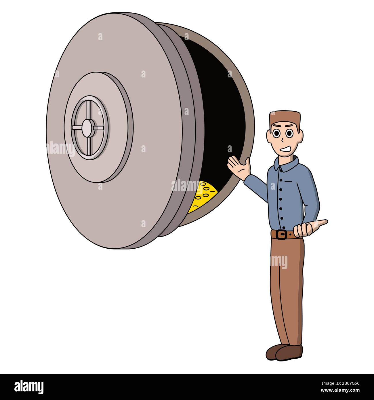 Cash money safe deposit Stock Vector Images - Alamy