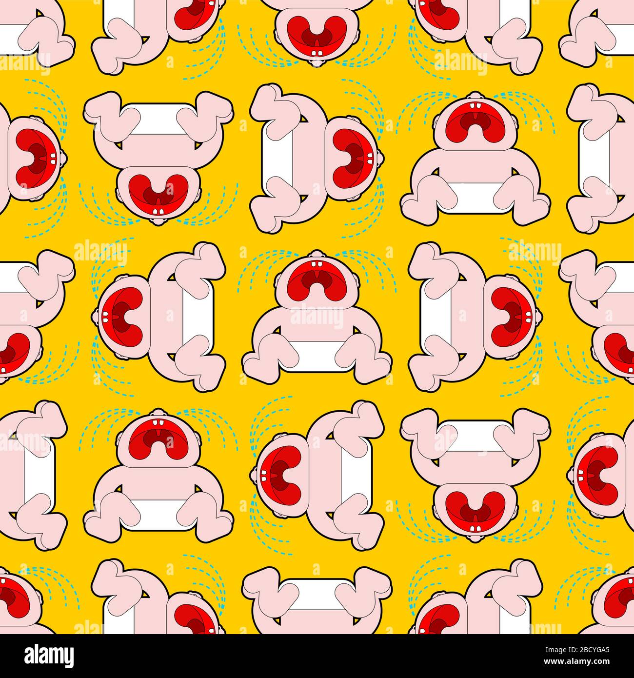 Crying baby pattern seamless. Little child cry background. vector ...