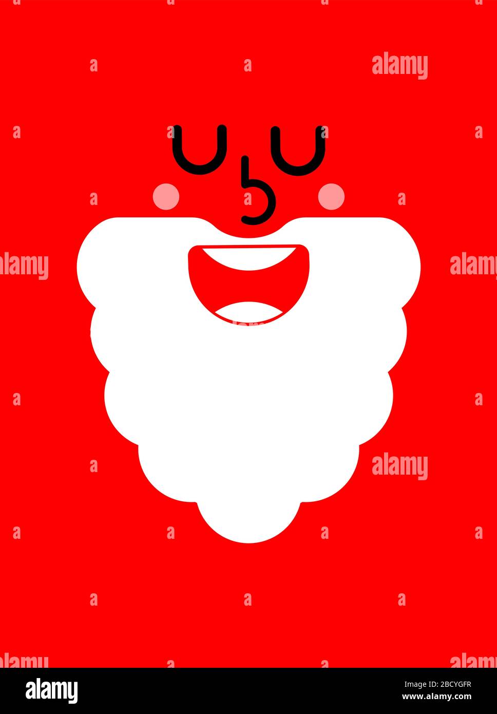 Santa Claus with Beard background. Red Santa Claus suit. Christmas and ...