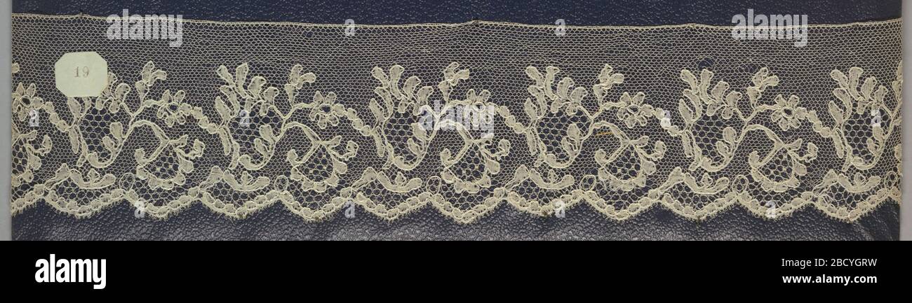 Edging. Research in ProgressEdge of bobbin lace, scrolling plant and ...