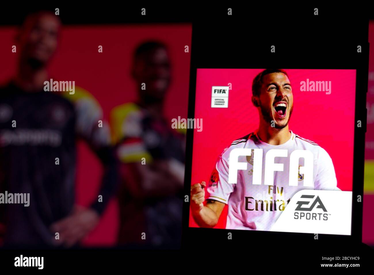 In this photo illustration a FIFA Soccer (EA SPORTS) logo seen ...