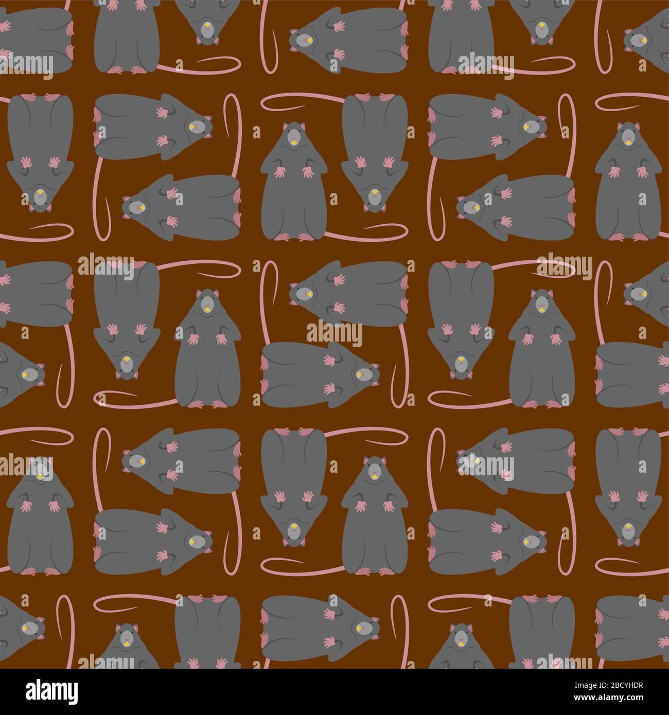 Rat pattern seamless. Gray mouse background. vector texture Stock ...
