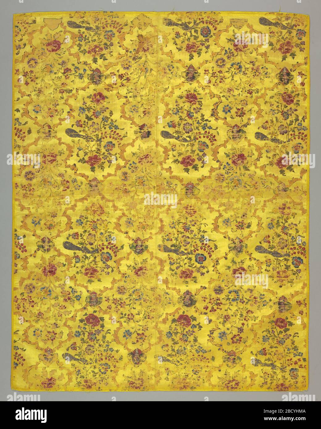 Panel. Research in ProgressPersian style yellow silk taffeta ground ...
