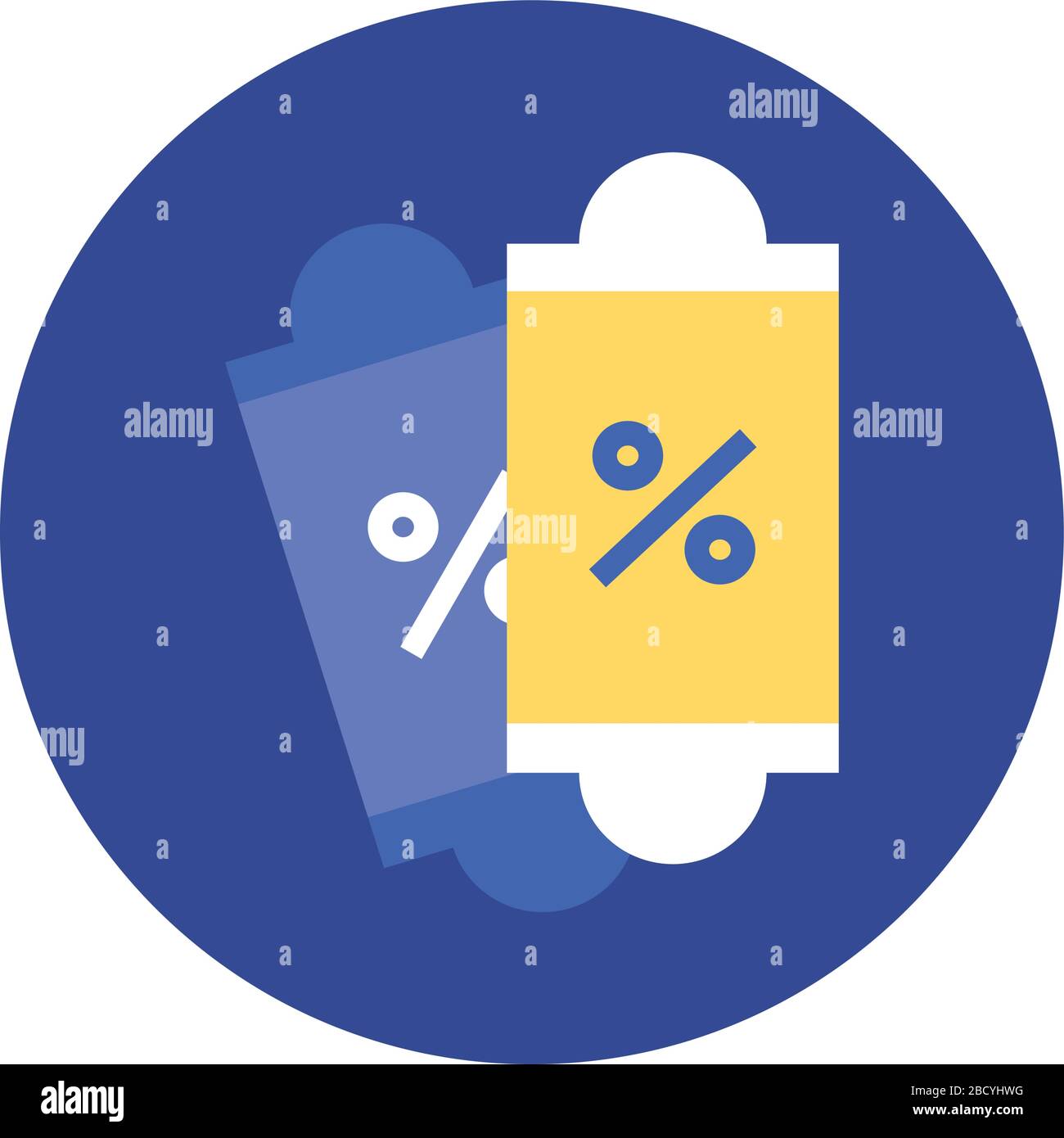 tags hanging with percent symbols block and flat style Stock Vector ...