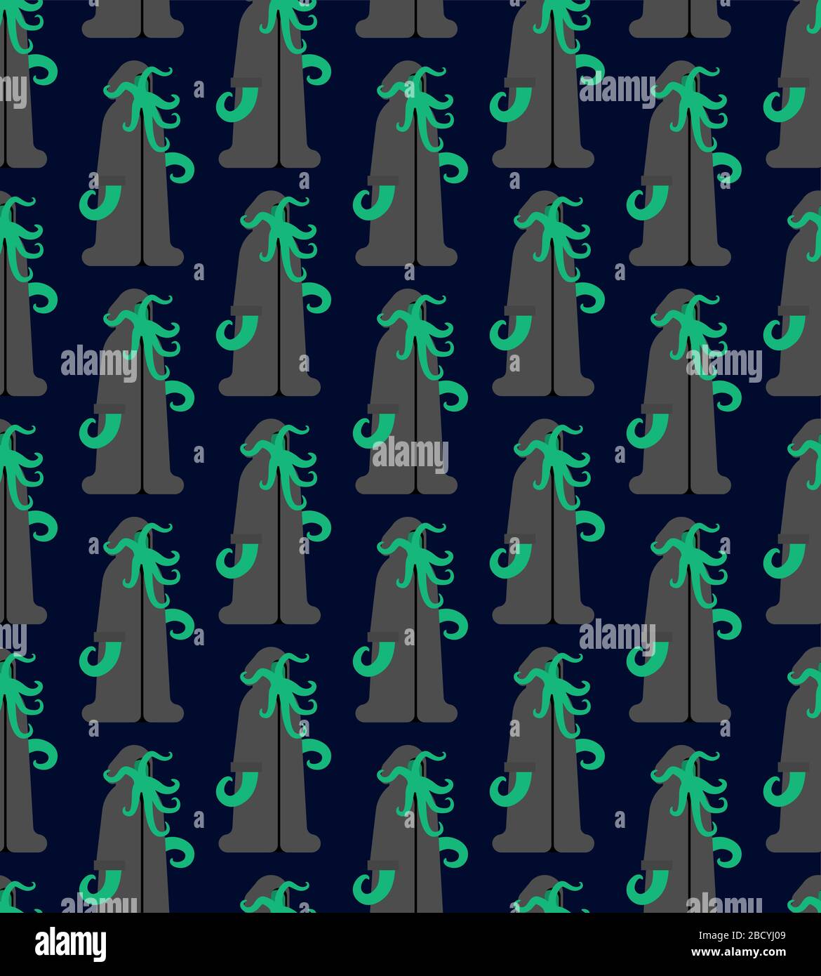 Cult Cthulhu pattern seamless. See monster follower background. Monk ...