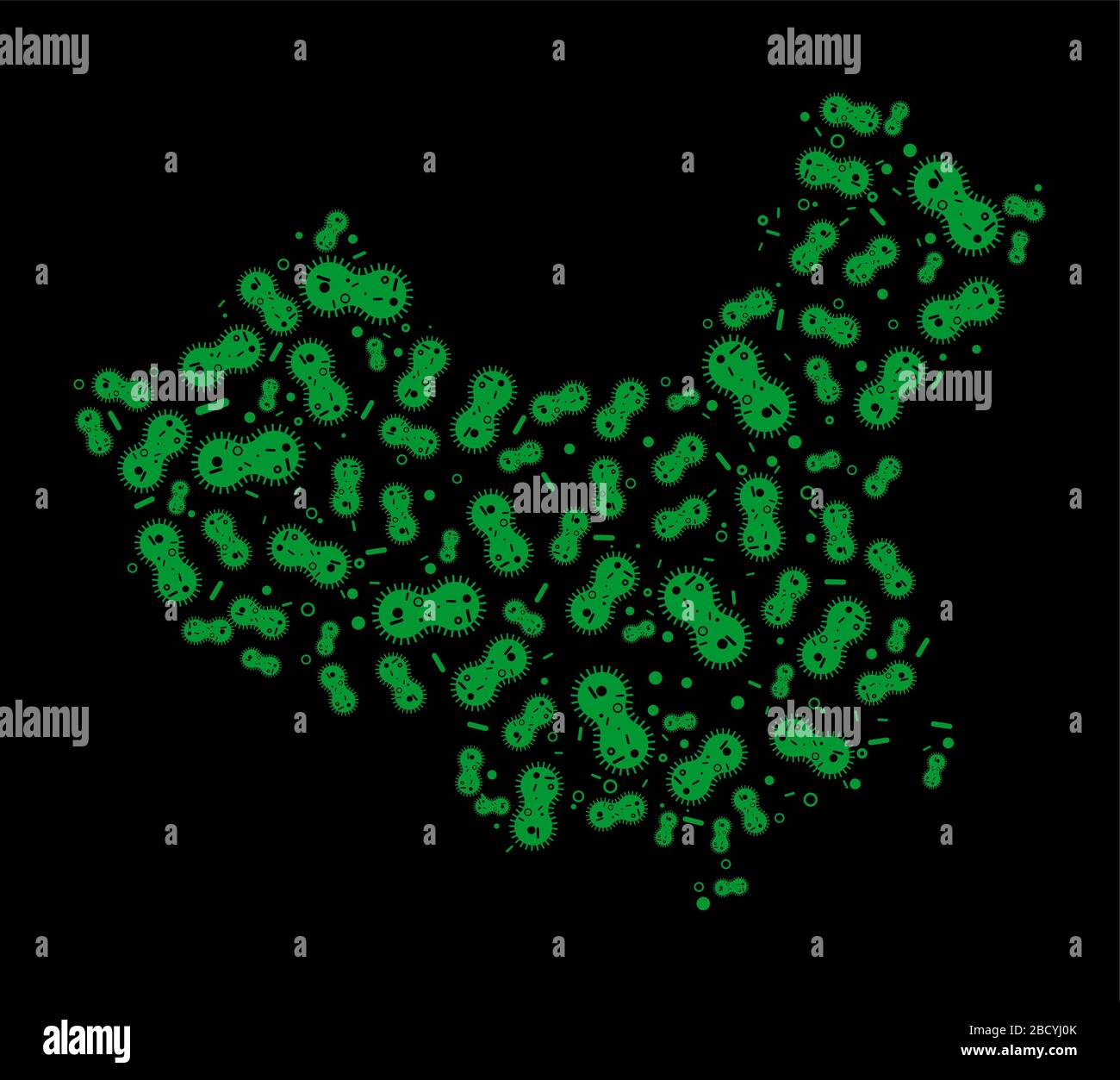 Coronavirus infection in China map. Chinese of epidemic of disease ...