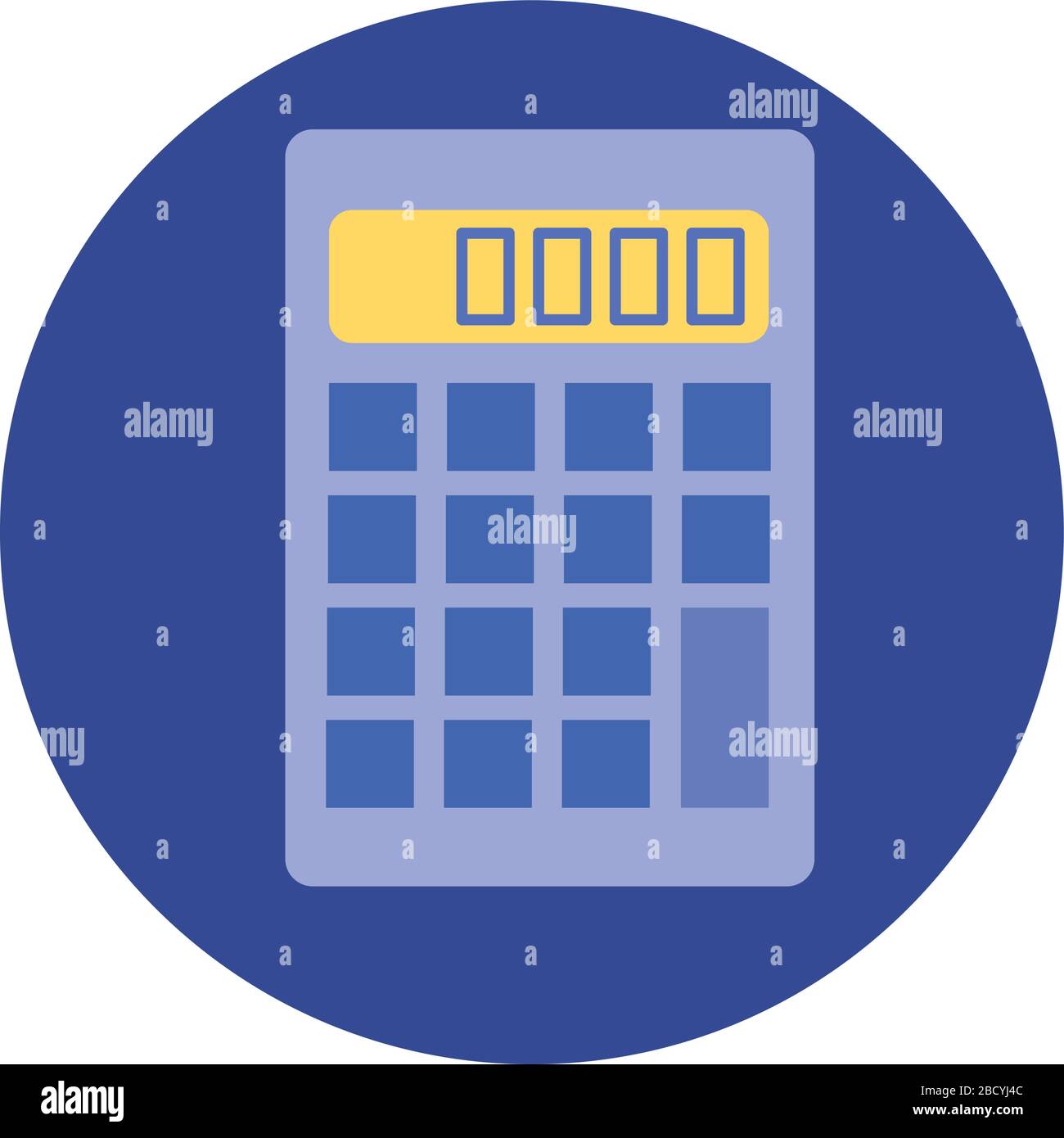 calculator math block and flat style icon Stock Vector Image & Art - Alamy