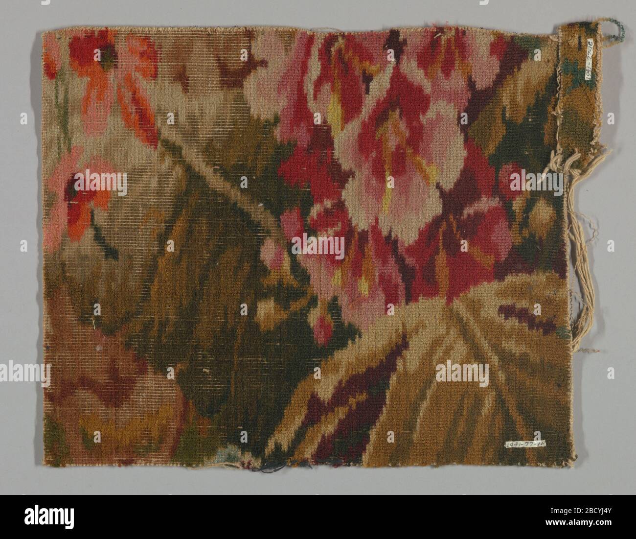 Rug fragment. Research in ProgressDyed worsted wool woven under a ...