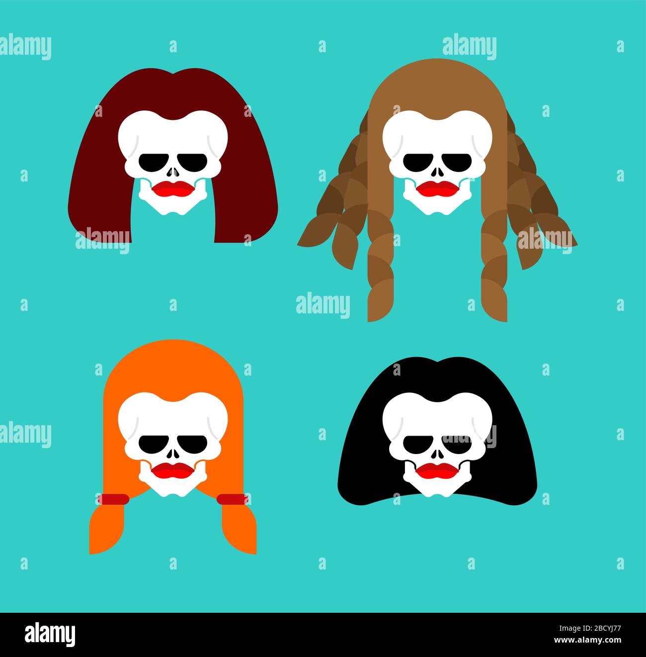 Female skull set woman hi-res stock photography and images - Alamy