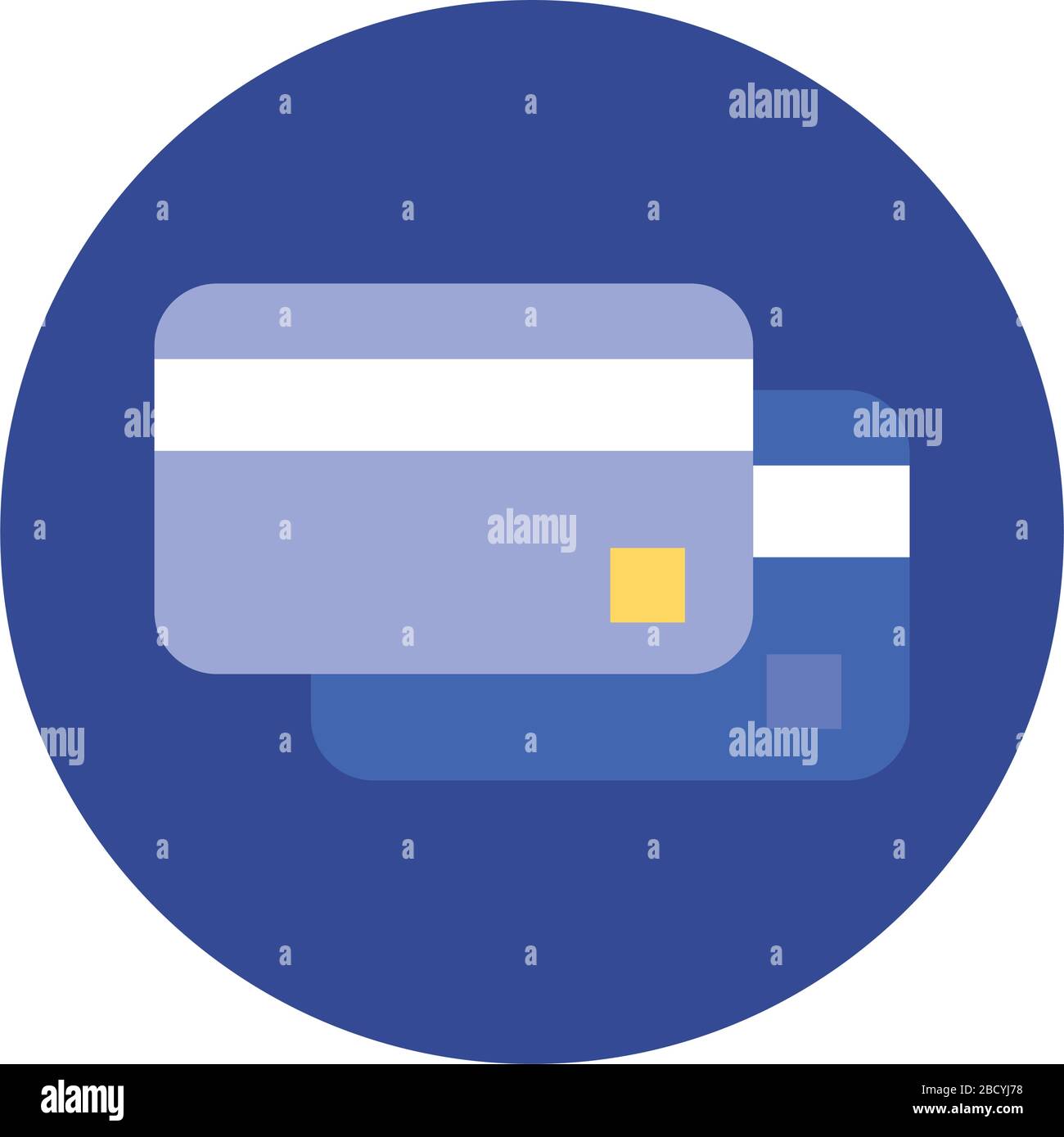 credit card block and flat style icon Stock Vector Image & Art - Alamy