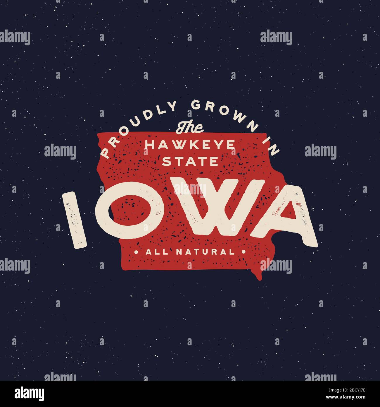 local farm retro grunge badge. homegrown in iowa. vector illustration ...