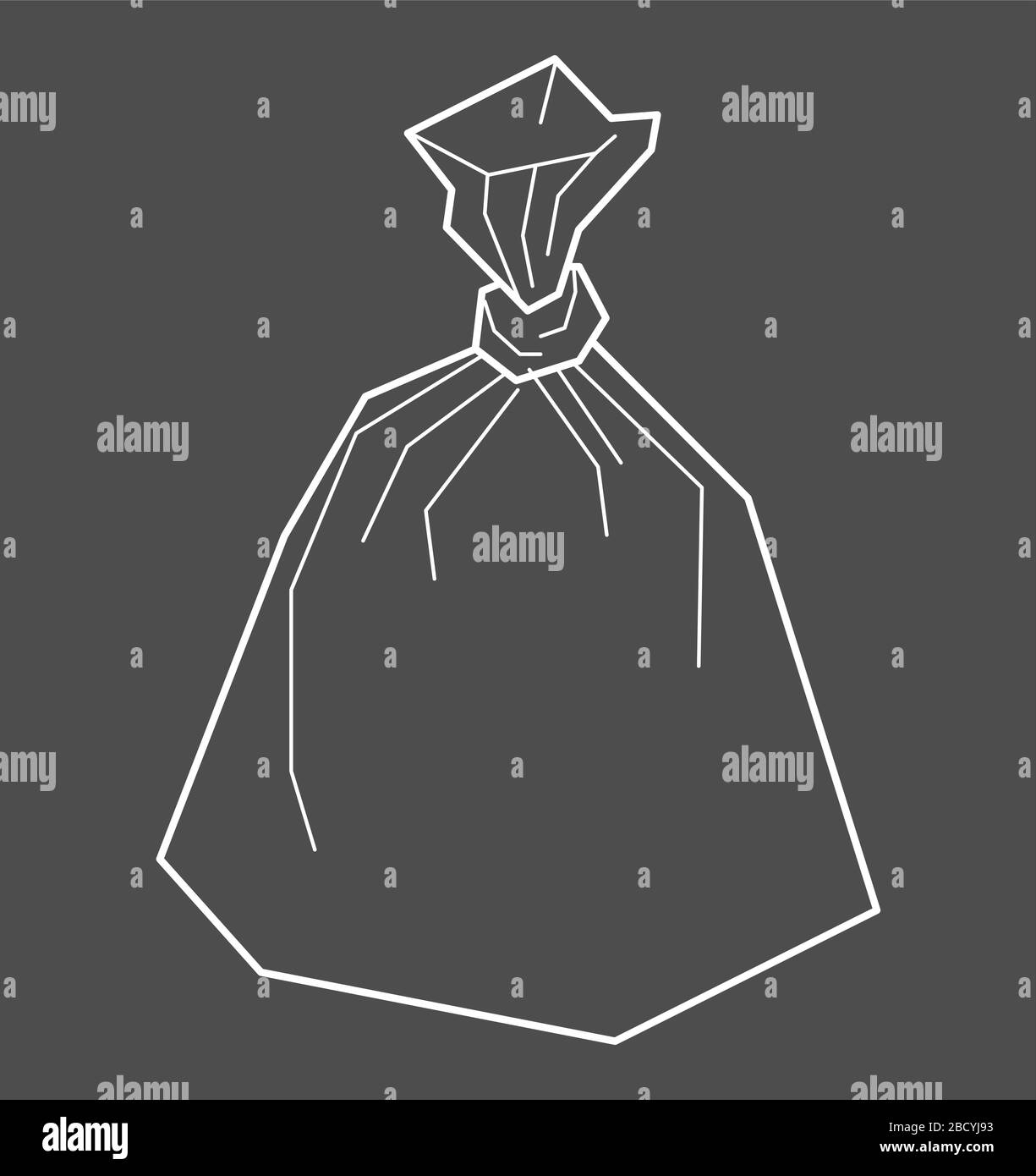 Plastic bag empty isolated. Transparent bag vector illustration Stock ...