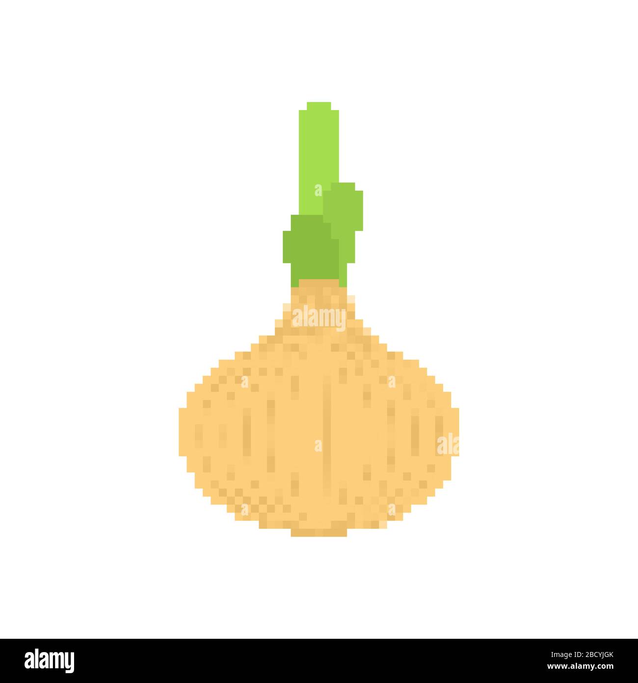 Onion pixel art isolated. 8 bit vegetable. vector illustration Stock ...