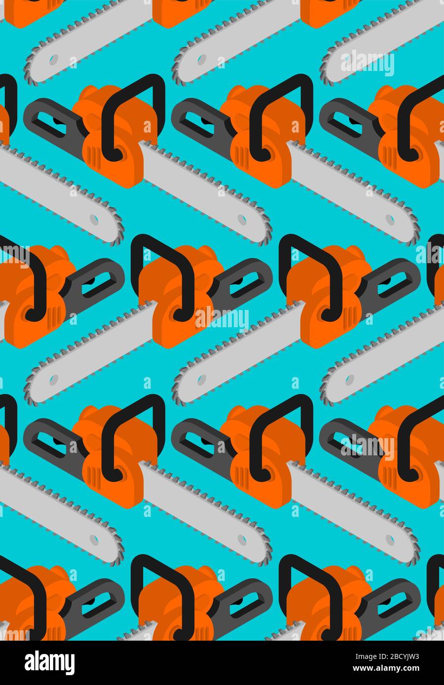 Chainsaw pattern seamless. lumberjack Tool background. vector ornament ...